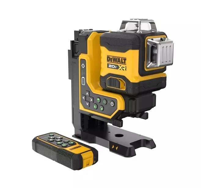 Niveau laser multilignes 3 x 360° avec faisceau vert et télécommande - DEWALT - DCLE34035B-XJ