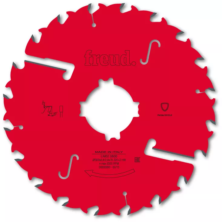 Lame avec racleurs pour scie multilame FREUD - Ø350 3/2,2 AL30 Z24+2+2 ...